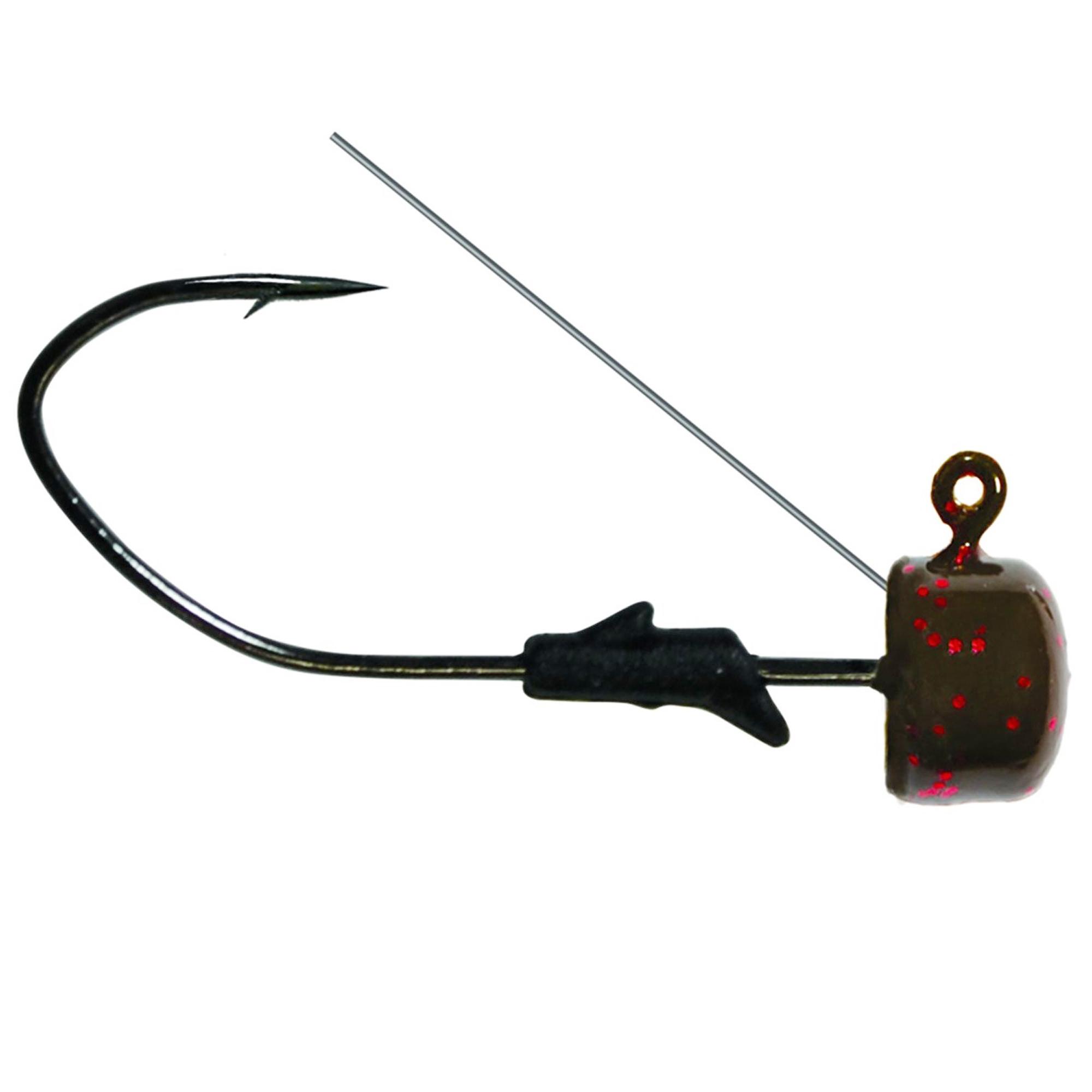EA LS Pro-V Finesse Jig Wdls 1/8oz GrPkn/Red Flake