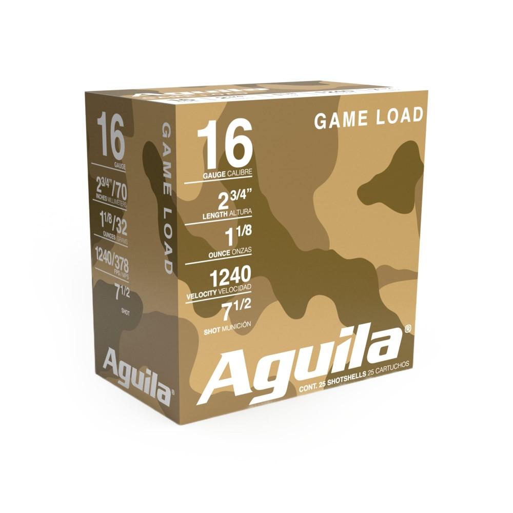 Aguila High Velocity Shotshells 16 ga 2-3/4" 1-1/8oz 1240 fps