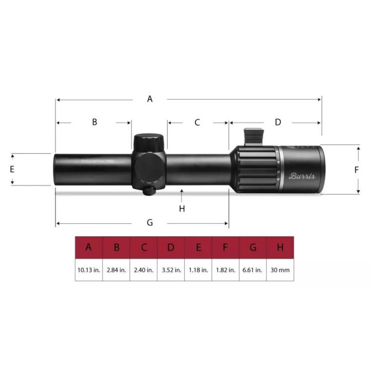 REFURBISHED Burris RT6 1-6x24mm 3PBurris 4 6x illum Matte