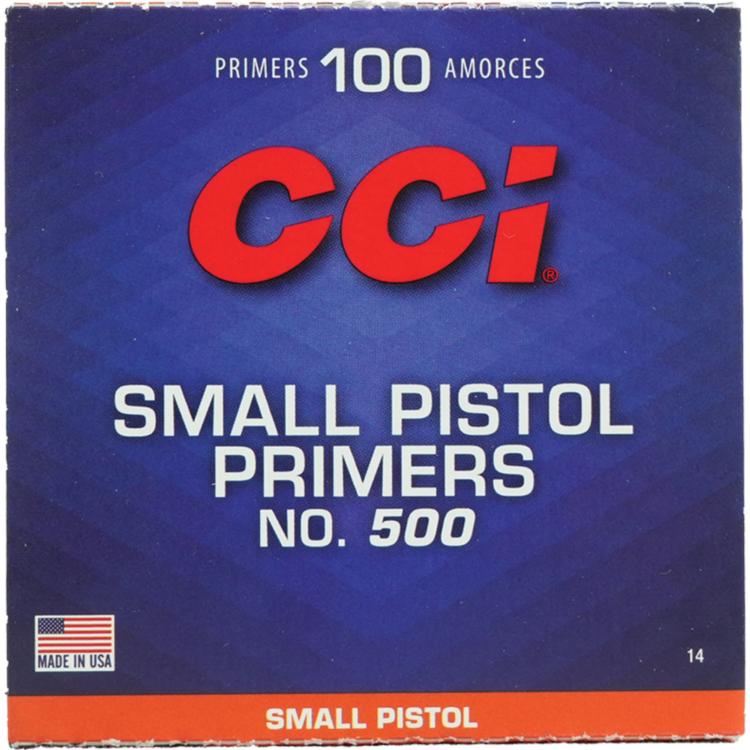 CCI #500 Small Pistol Standard Primers 1000/ct - bulk pack