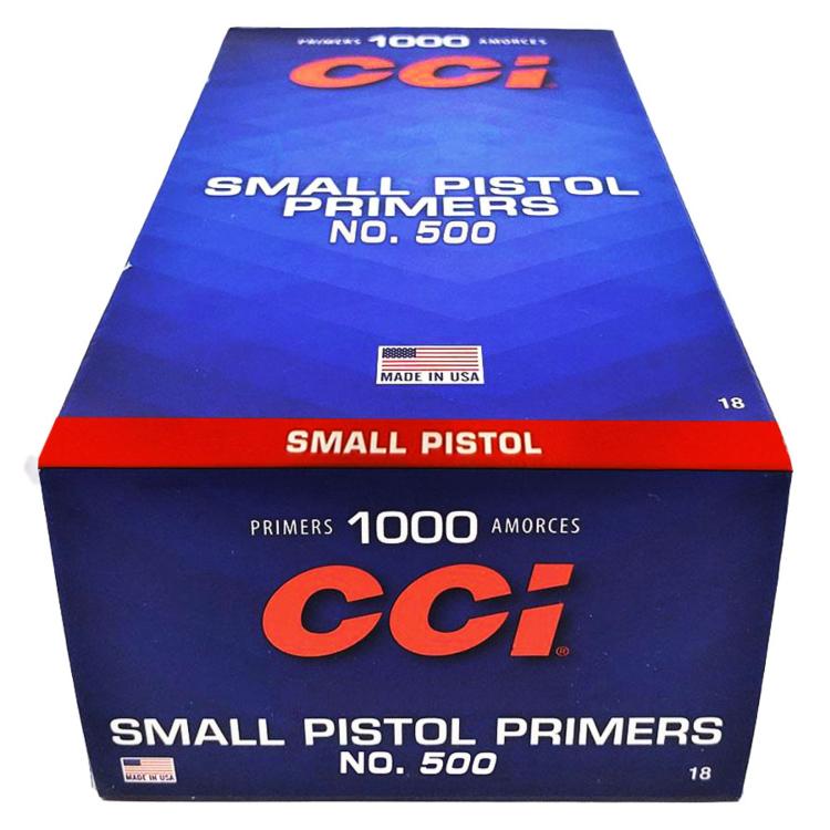 CCI #500 Small Pistol Standard Primers 1000/ct - bulk pack