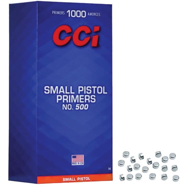 CCI #500 Small Pistol Standard Primers 1000/ct - bulk pack