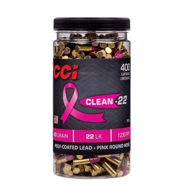 CCI High Velocity Clean-22 Ammunition Pink .22LR 40gr Poly Coat...