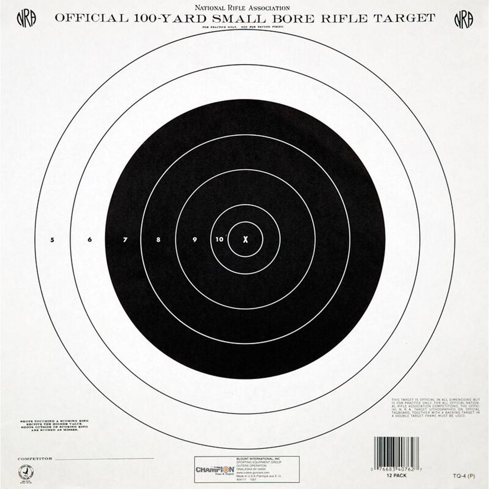 Champion Official NRA Targets TQ-4(P), 100 yd., Small Bore Rifl...