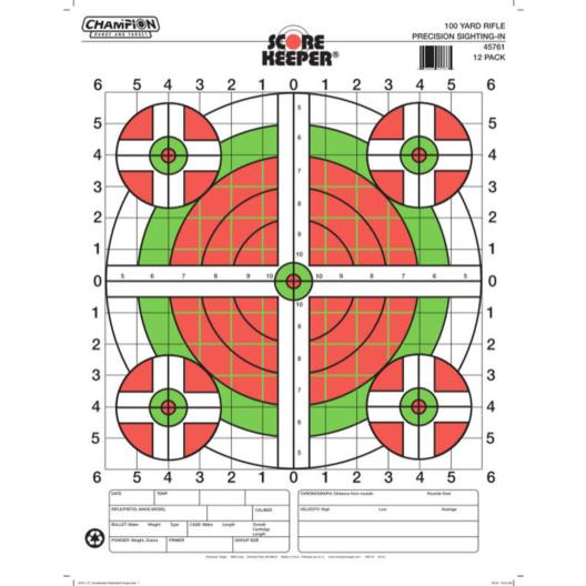 Champion Scorekeeper Targets Fluorescent Orange & Green Bull