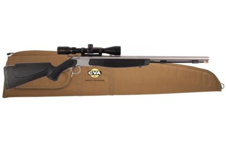 CVA Wolf V2 Muzzleloader Combo Package .50 Cal 24" Barrel Stainless Steel and Realtree Edge with ...