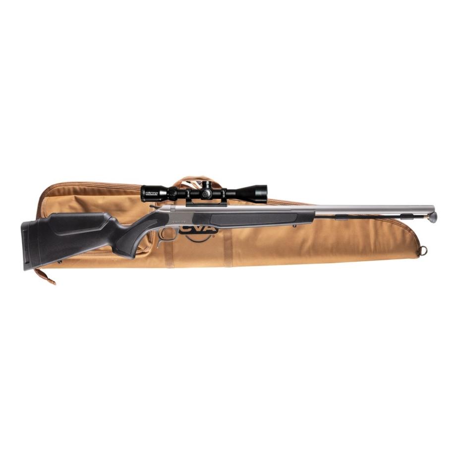 CVA Wolf V2 Muzzleloader Combo Package .50 Cal 24" Barrel Stainless Steel and Realtree Edge with ...