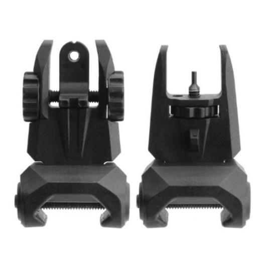 TacFire Tactical Polymer Front And Rear Flip Up Sight Set