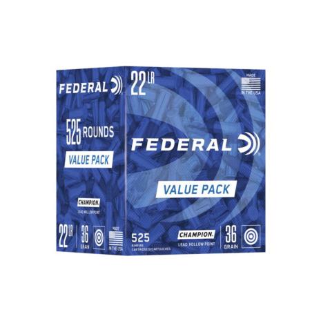 Federal Champion Rimfire Ammunition .22 LR 36 gr CPHP 1260 fps 525/ct