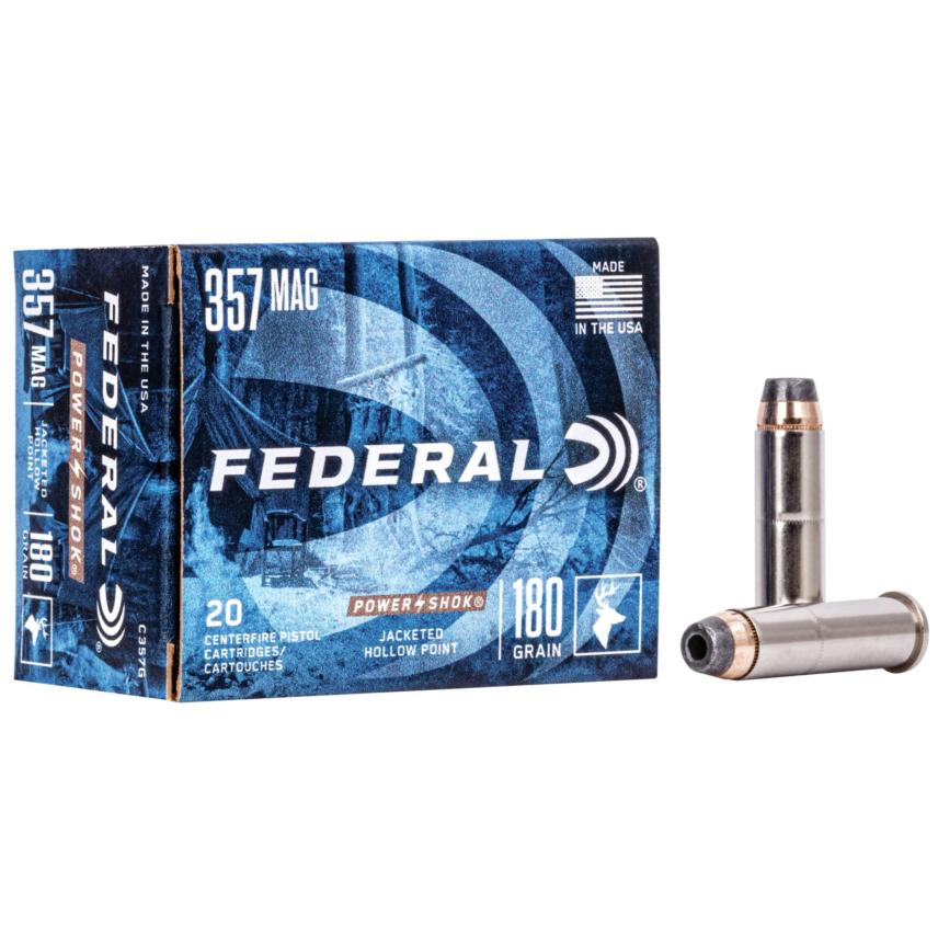 Federal Power-Shok Handgun Ammunition .357 Mag 180 gr JHP 1080 ...