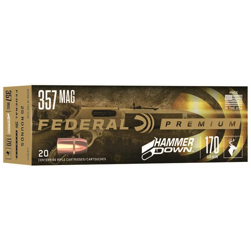 FEDERAL 357 MAG 170GR HAMMER DOWN AMMO 20RD