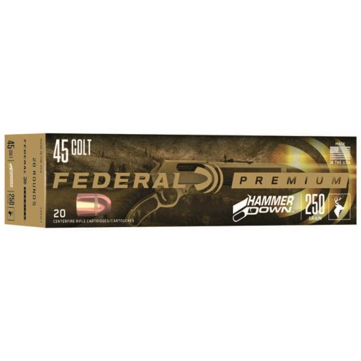 FEDERAL 45 COLT 250GR HAMMER DOWN AMMO 20RD