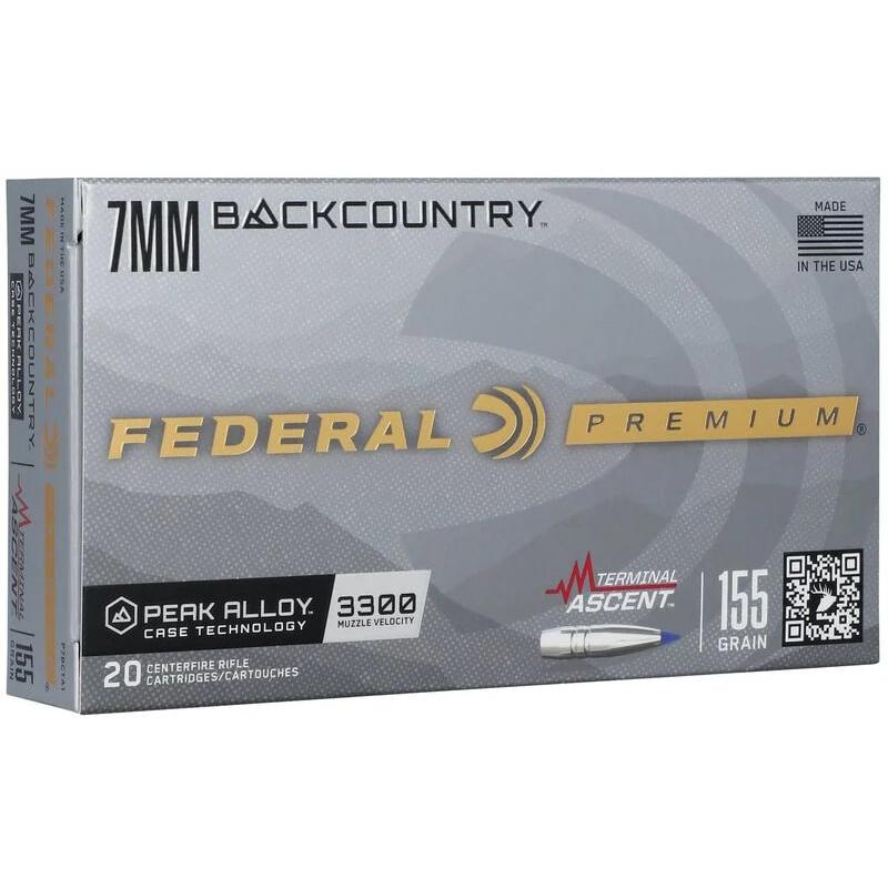 FEDERAL 7MM REM MAG 155GR TERMINAL ASCENT AMMO 20RD