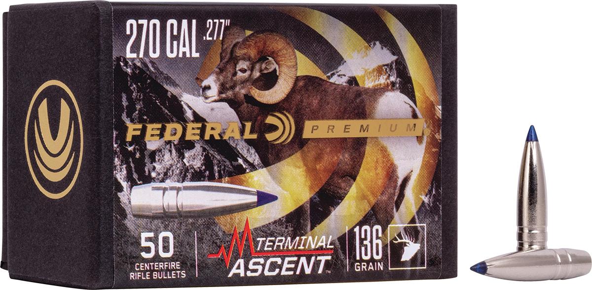 FEDERAL .277 CALIBER 136GR TERMINAL ASCENT COMP BULLET 50RD