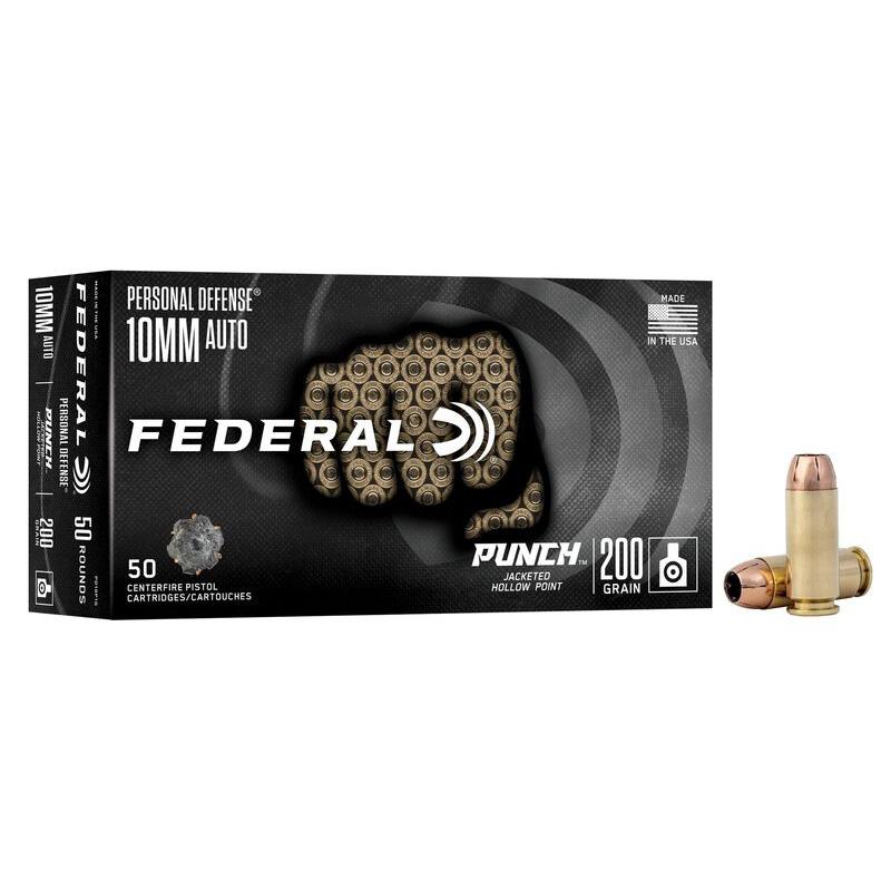 Federal Personal Defense Punch Handgun Ammunition 10mm Auto 200gr JHP ...