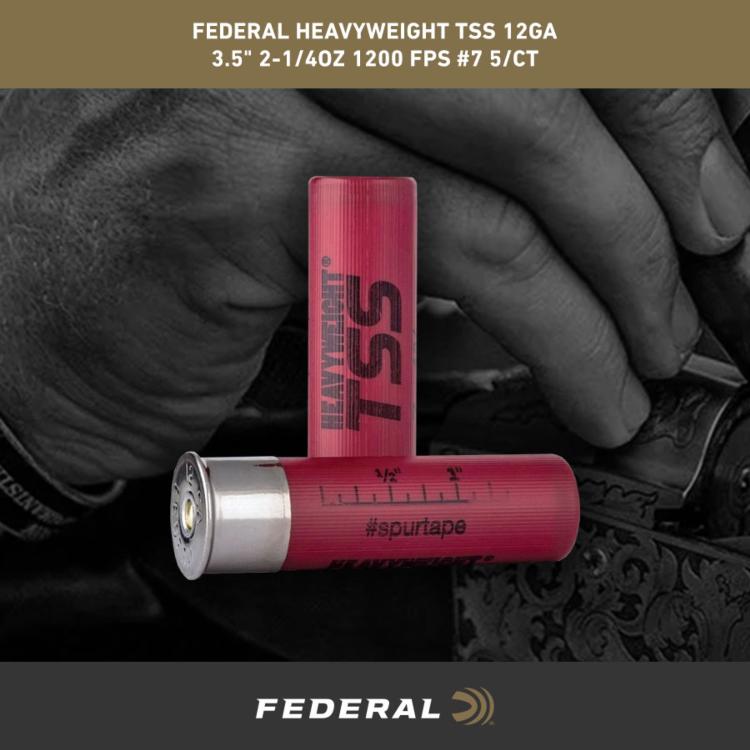 Federal Heavyweight TSS 12ga 3.5" 2-1/4oz 1200 fps #7 5/ct