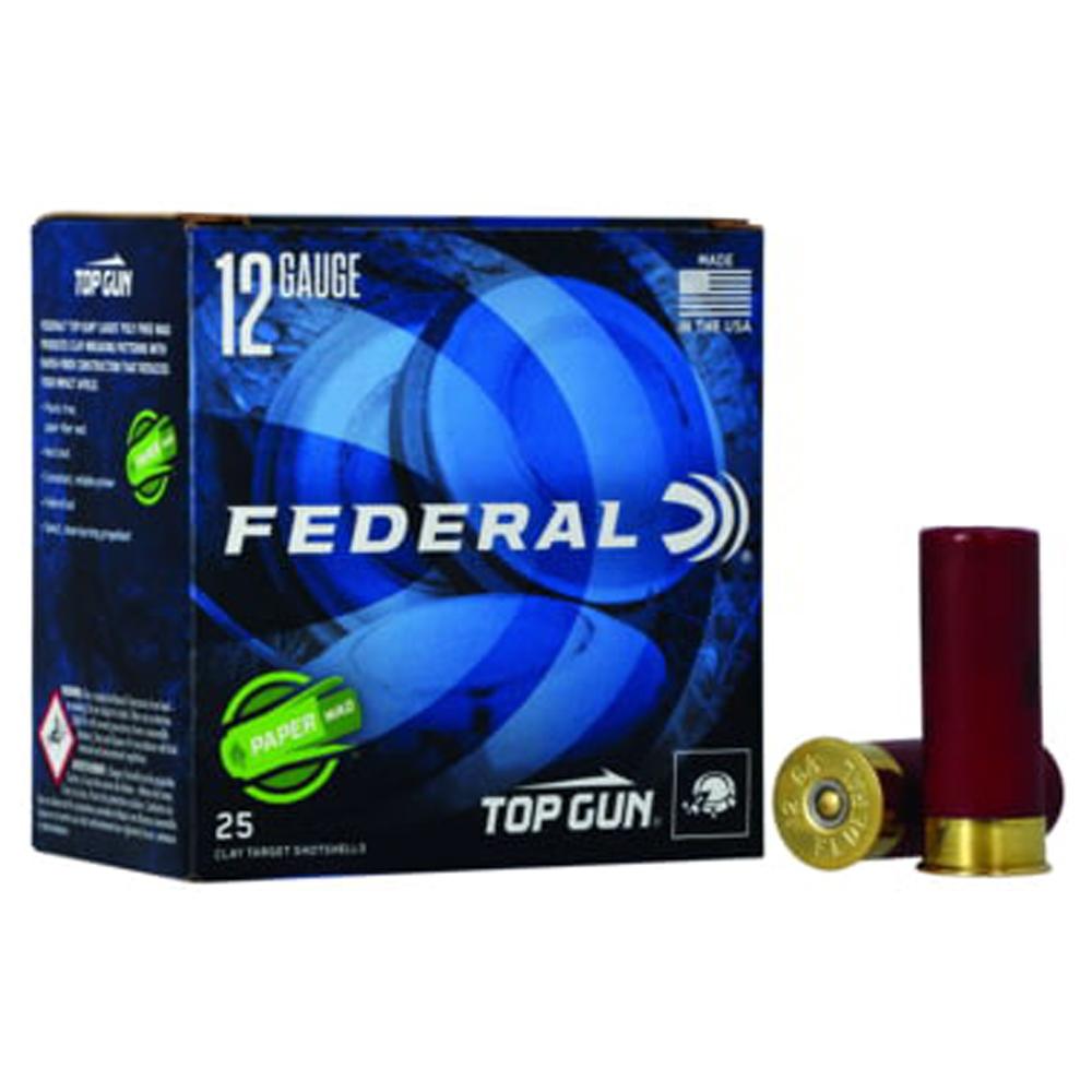 FEDERAL TOP GUN 12 GA 2 3/4 IN 1 1/8OZ 1200 FPS 7.5 PAPER WAD S...