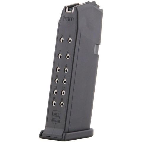 Glock Factory Handgun Magazine Black for Glock Model 19 9mm Luger 15/rd ...