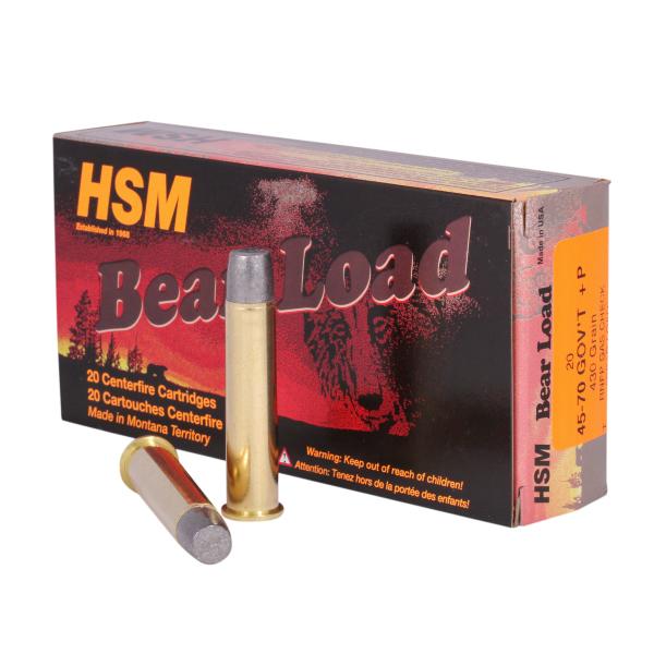 HSM Bear Load Hard Cast Handgun Ammunition 45-70 Govt 430gr RNFP Gas ...