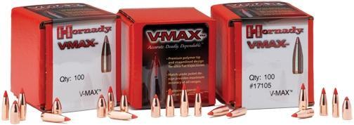 Hornady V-MAX Bullets .22 cal .224" 40 gr V-MAXBT 100/ct