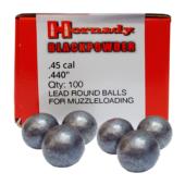Hornady .45 Cal .440" Lead Round Balls 100/ct for Muzzleloaders