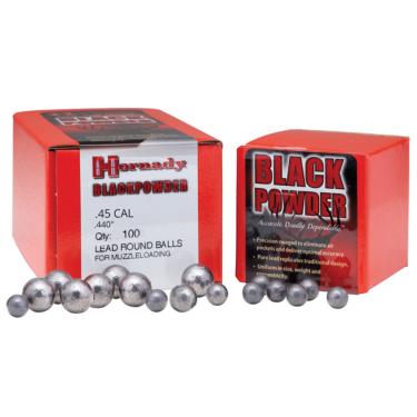 Hornady .45 Cal .440" Lead Round Balls 100/ct for Muzzleloaders