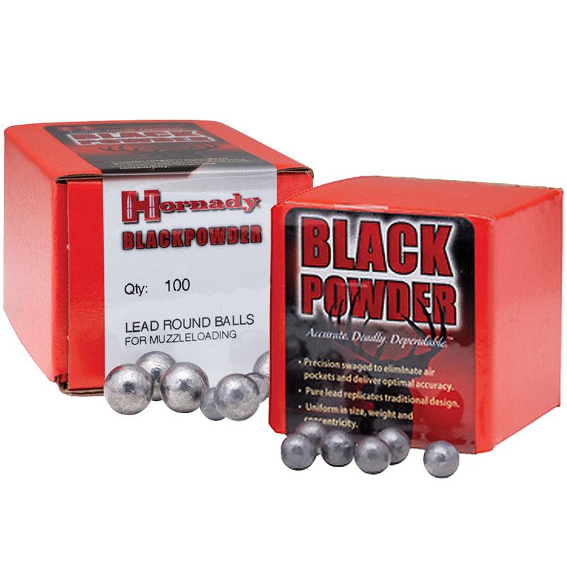 .54 cal .530" Hornady Lead Round Ball 100/ct