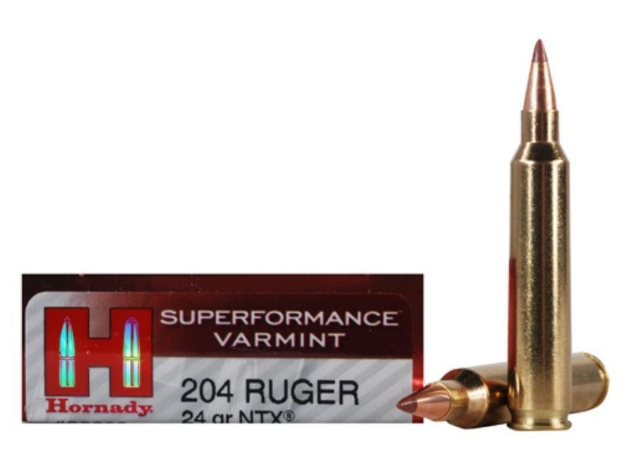 Hornady Varmint Express Rifle Ammunition .204 Ruger 24 gr NTX 4...