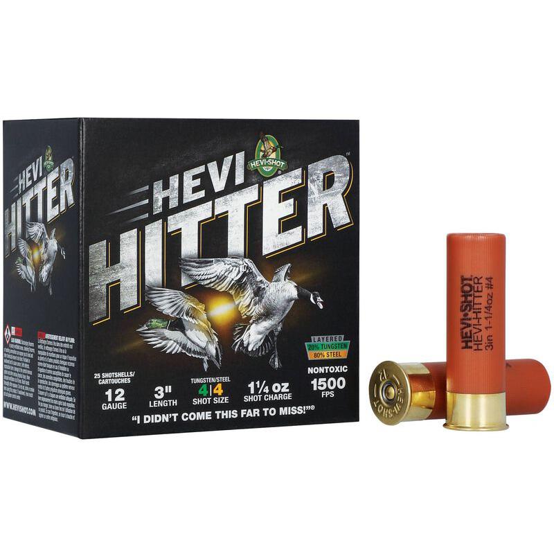 HEVI-Shot HEVI-Hitter Tungsten/Steel Shotshells 12ga 3" 1-1/4oz 1500 ...