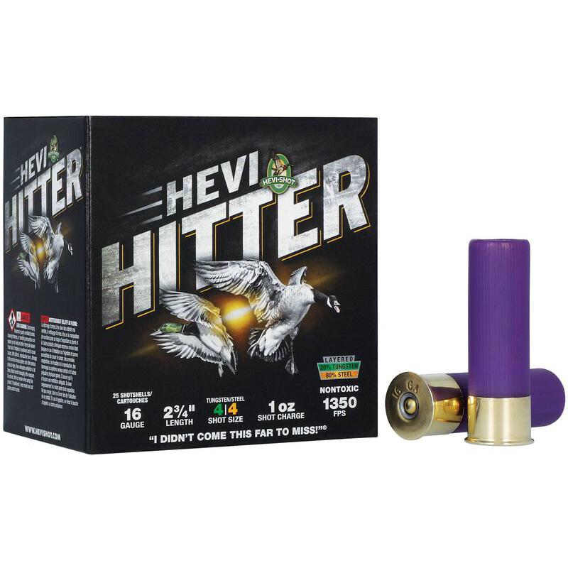 HEVI-Shot HEVI-Hitter Tungsten/Steel Shotshells 16ga 2-3/4" 1oz 1350 ...