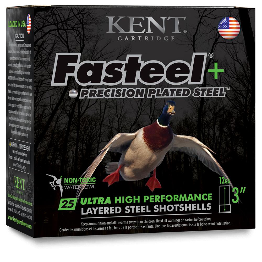 Kent Fasteel + Precision Plated Steel Waterfowl Shotshells 12ga 3" 1-1 ...