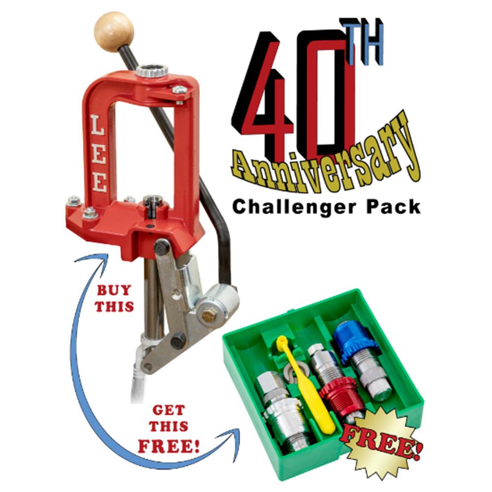 Lee Challenger Iii Single Stage Press 40th Anniversary Pack With Breech Carb 3 Die Set 223 Rem