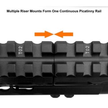 Leapers UTG Super Slim Picatinny Riser Mount 1 Inch High, 3 Slots