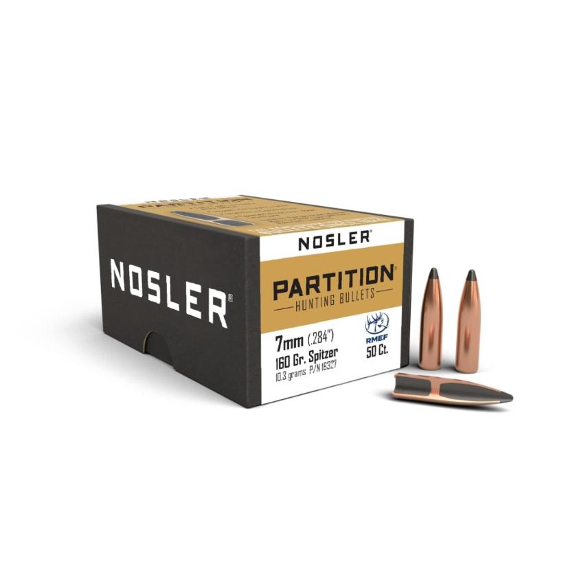 Nosler Partition Bullets 7mm .284" 160 gr SPT 50/ct