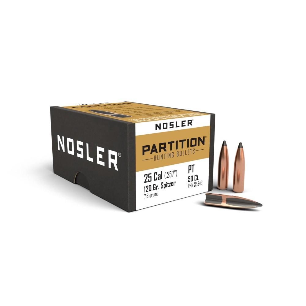 Nosler Partition Bullets .25 cal .257" 120 gr SPT 50/ct