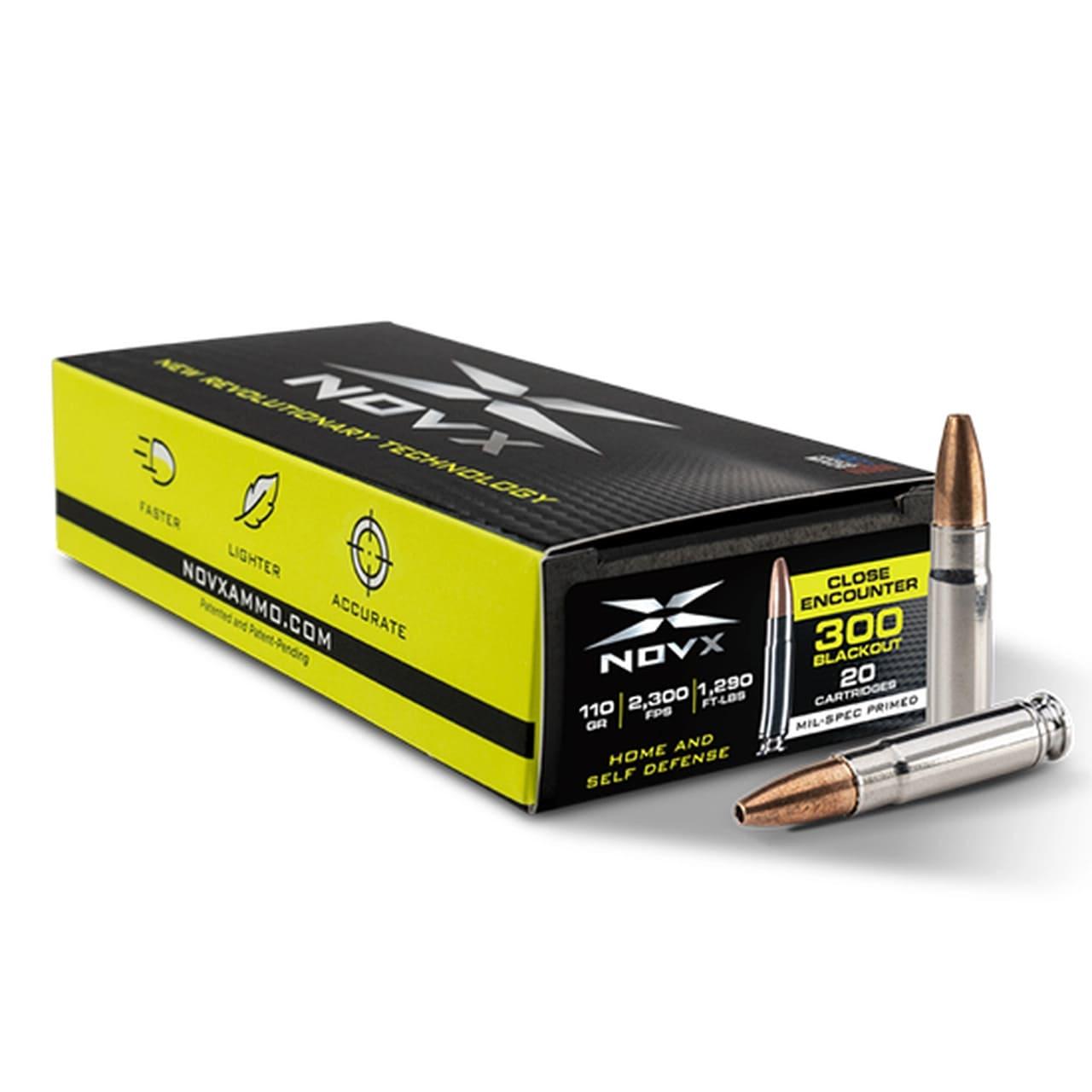 NovX Close Encounter Rifle Ammunition's .300 Blackout 110gr Lea...
