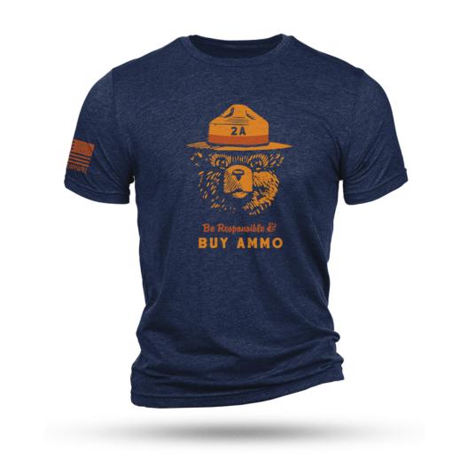 Nine Line 2A Bear Navy Triblend T-Shirt