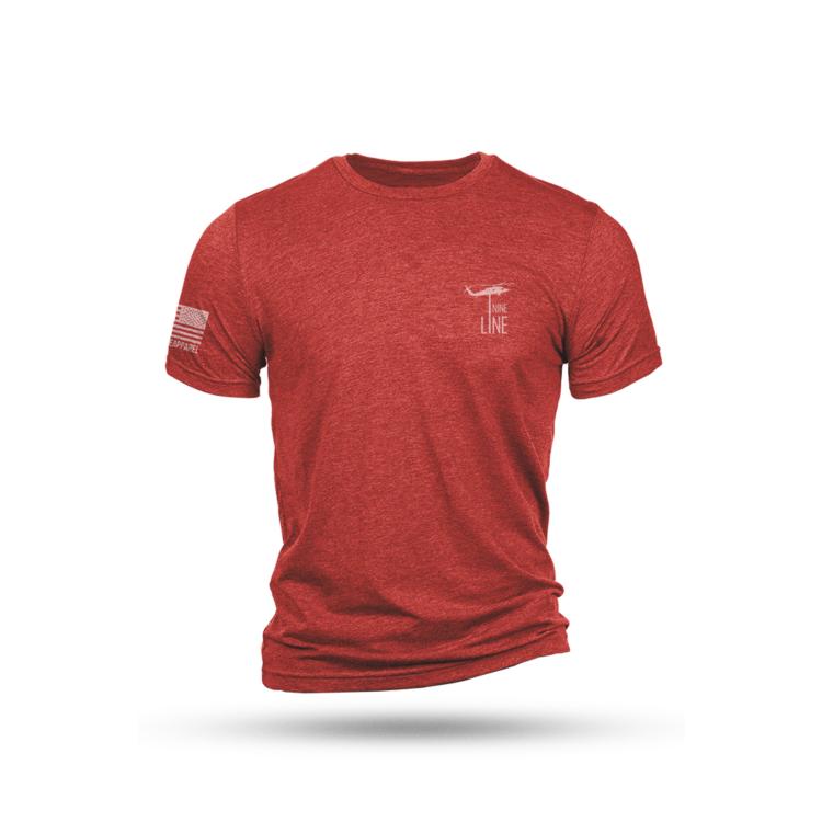 Nine Line Xmas Story Triblend Short Sleeve Shirt Red
