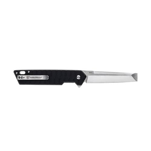 Smith & Wesson 24/7 Folding Cleaver Knife 3-1/4" Cleaver Blade Black ...