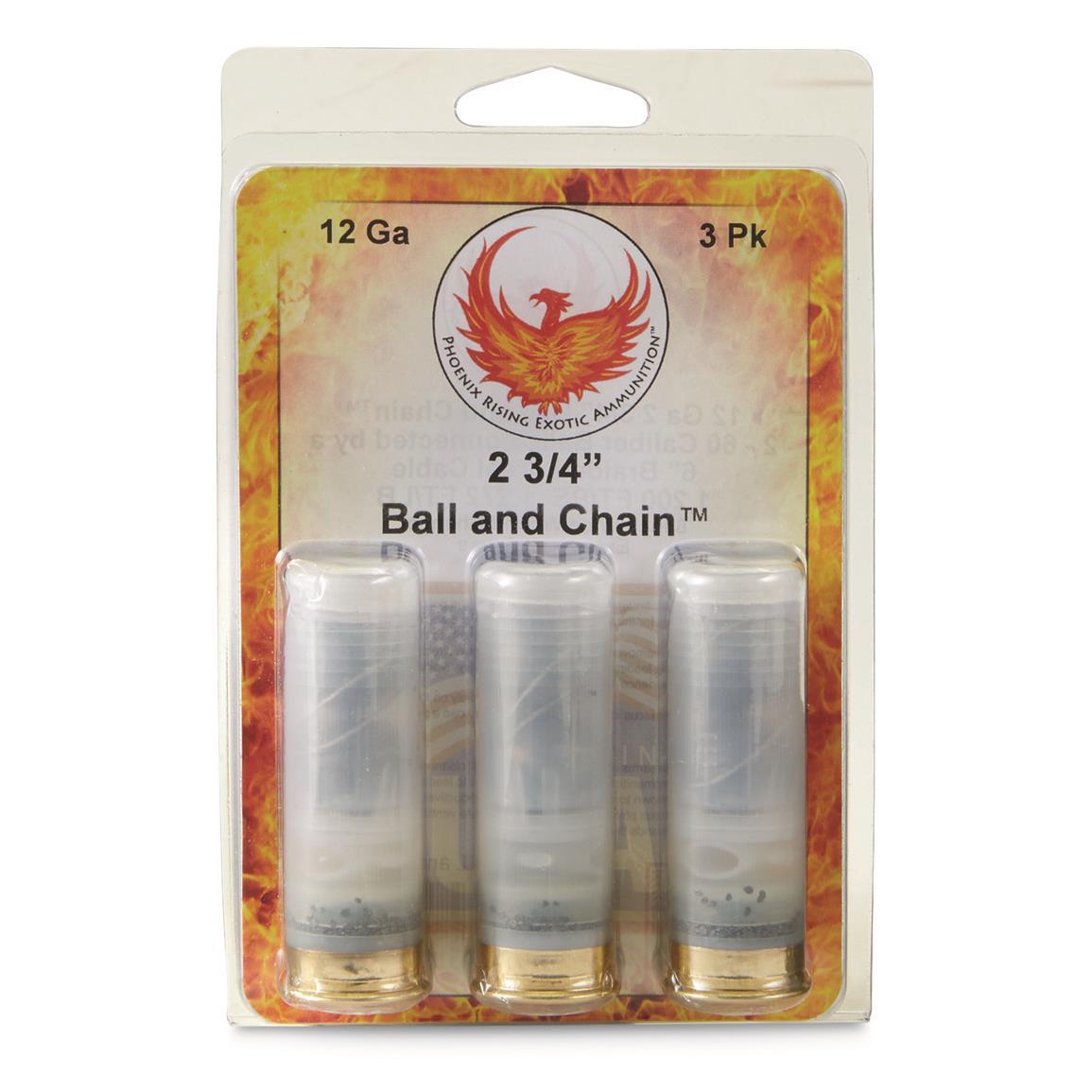 Phoenix Rising Ball & Chain Shotshells 2- 60 Cal Balls Connected with 6 ...