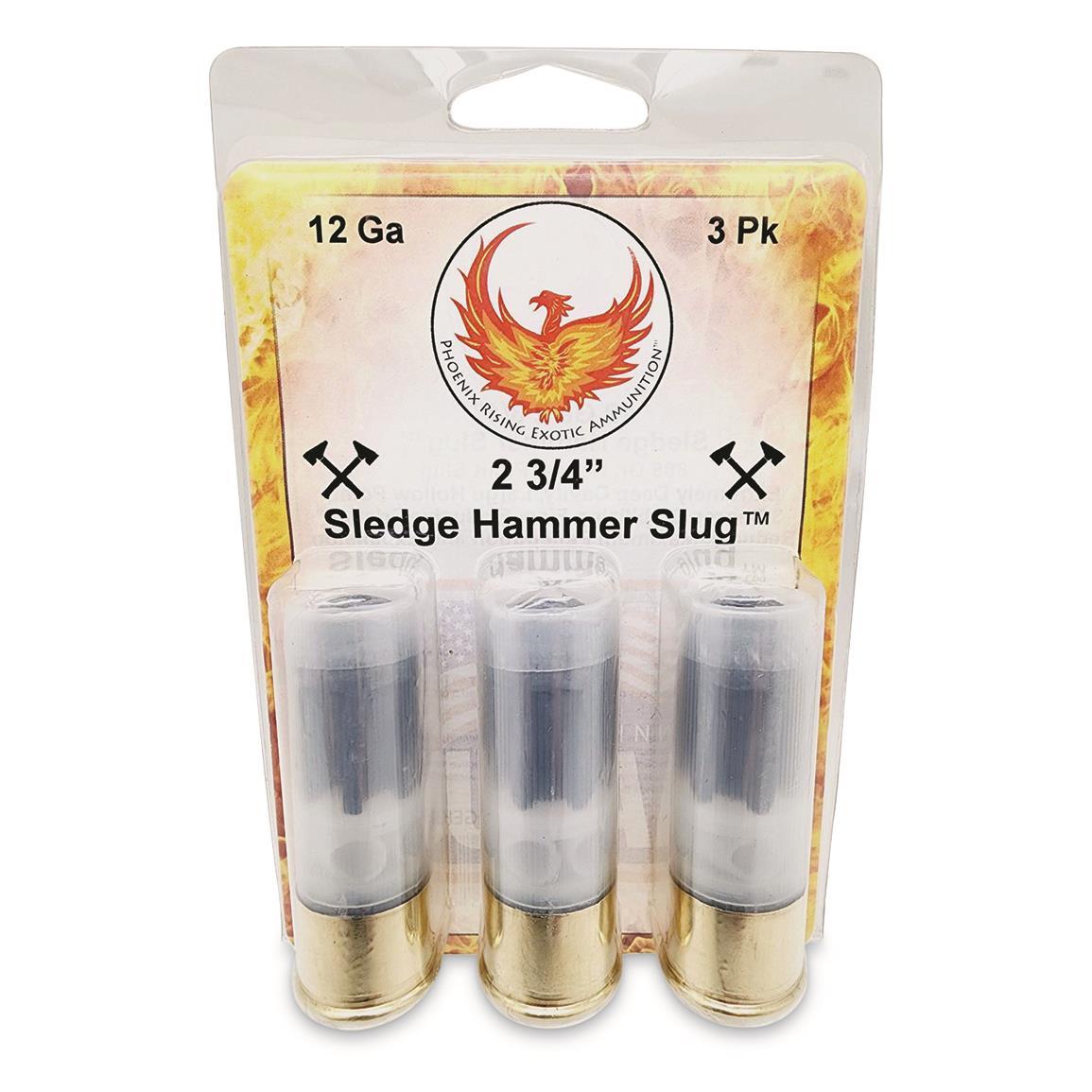 Phoenix Rising Sledge Hammer - Large HP Slug Shotshell 12ga 2-3/4 ...