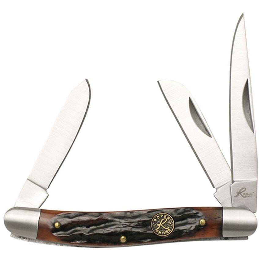 Roper Knives Stockman Chaparral Series Pocket Knife 3 Blades 2-1/2 ...