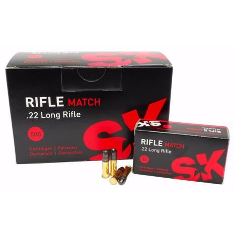 SK Long Range Match Rimfire Ammunition .22 LR 40 gr LRN 1106 fps 50/ct