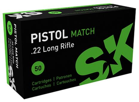SK Long Range Match Rimfire Ammunition .22 LR 40 gr LRN 1106 fps 50/ct