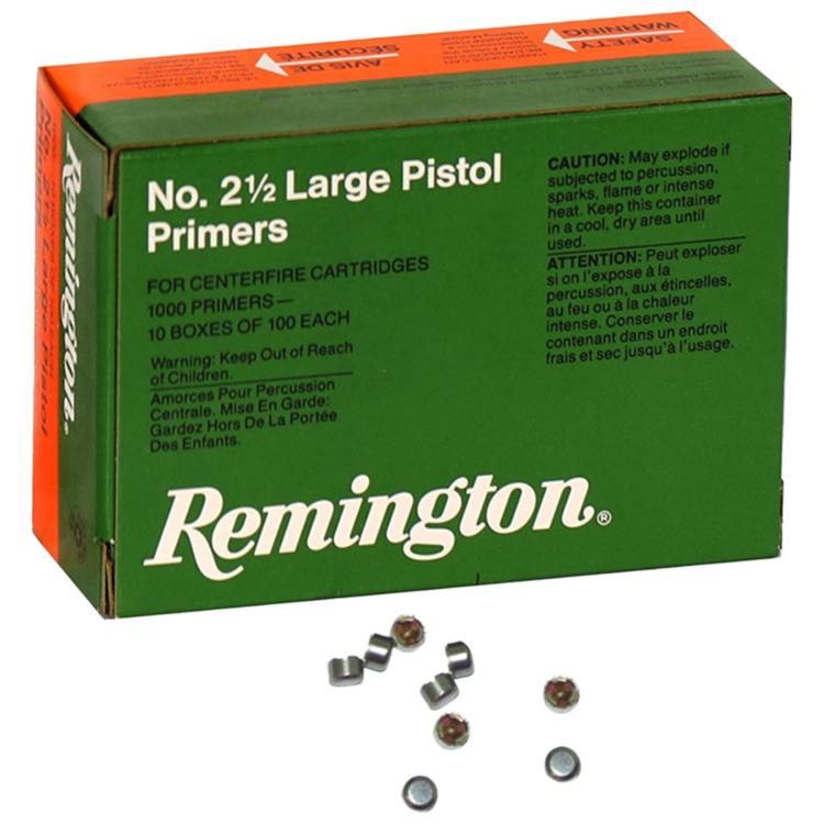 Remington 2-1/2 Large Pistol Centerfire Primers - Bulk 1000ct