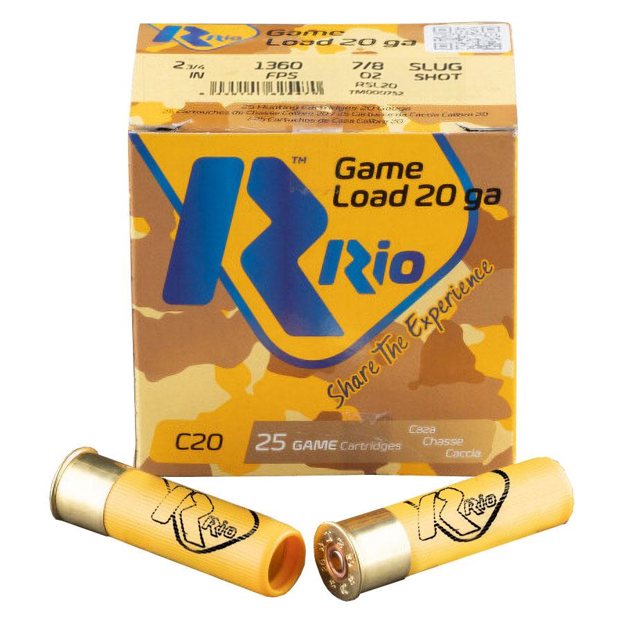 Rio Royal Star Slug Shotshell 20 ga 2-3/4" 7/8oz 1360 fps Slug 25/ct