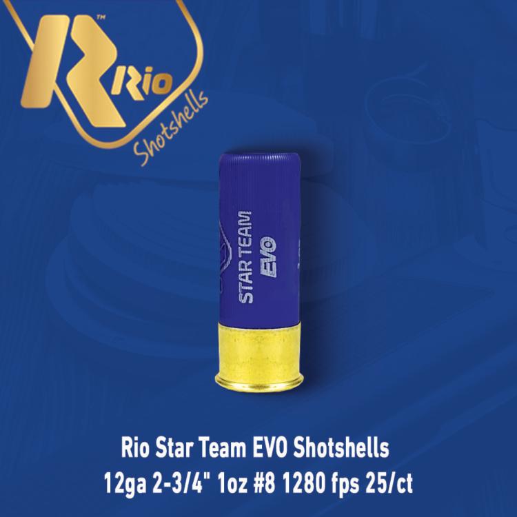 Rio Star Team 12 ga 2 3/4" MAX 1 oz #8 1315 fps - 25/box
