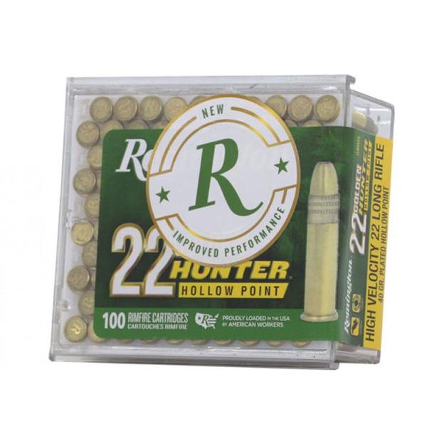 Remington Golden Hunter Rimfire Ammunition .22 LR 40gr PHP 1255 fps 100/ct