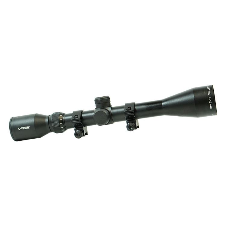 Viridian Rifle Scope 4-12x40 R4 Black with Rings Retail Box