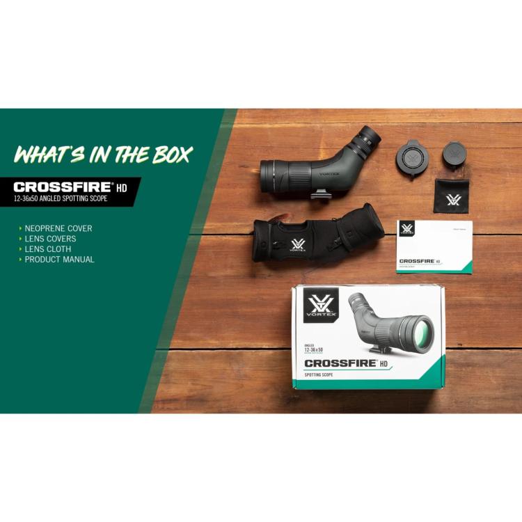 Vortex CROSSFIRE HD Spotting Scope 12-36x50 Angled